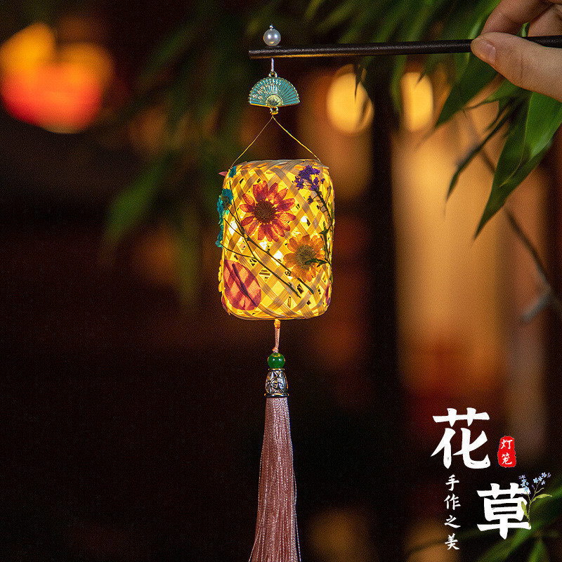 Mid-Autumn Mini Bamboo Lanterns Ancient Style Diy Handheld Lanterns ...