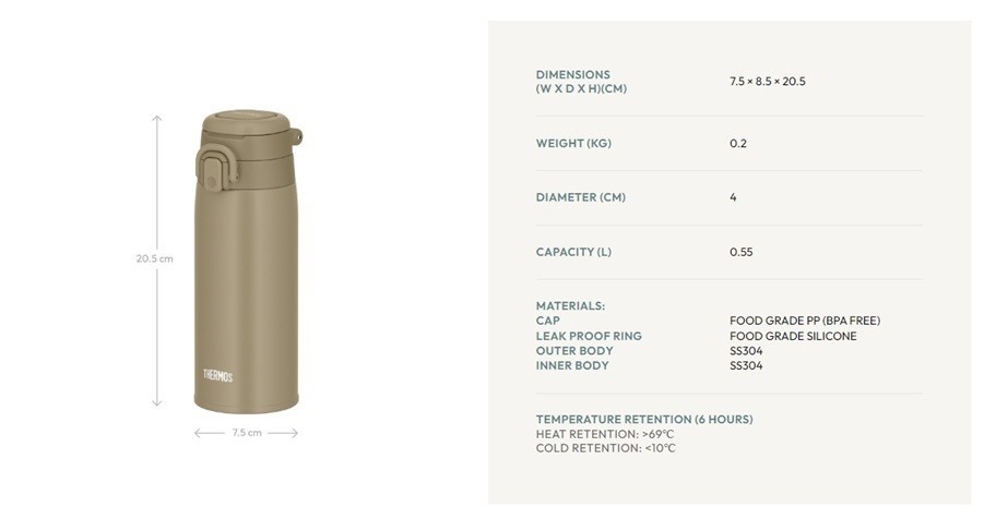 Thermos 550ml/750ml Flask with Carry Loop (JOS-550/JOS-750) | Shopee Malaysia