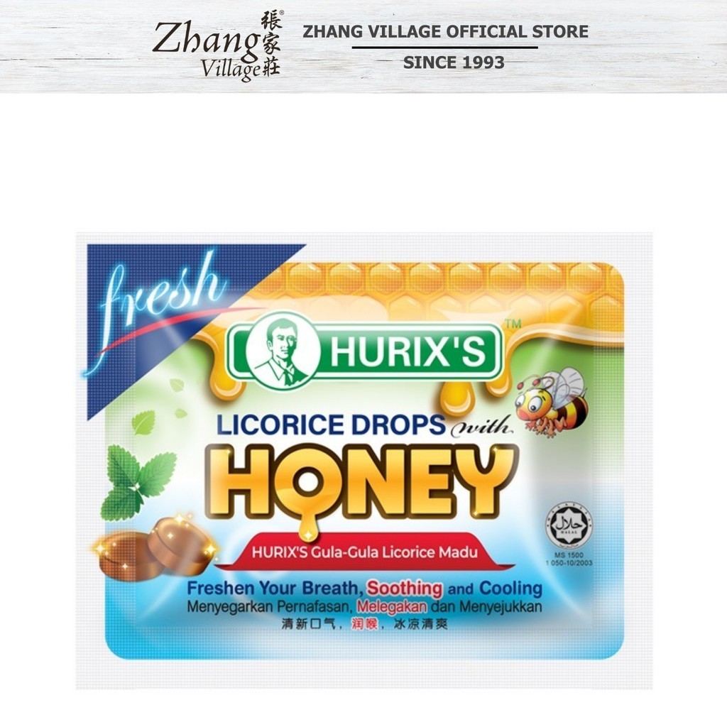 Hurix Licorice Drops With Honey 6 Pieces | Shopee Malaysia