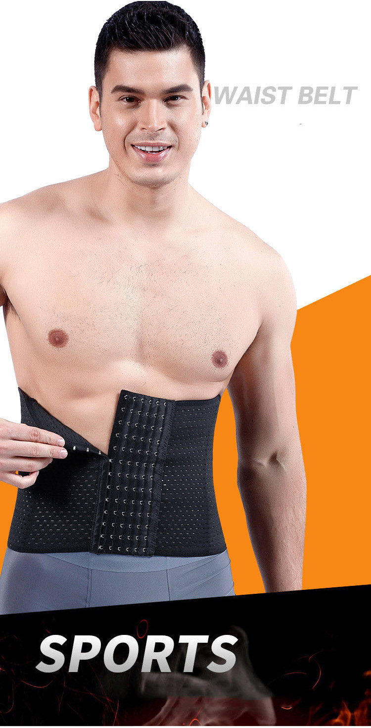 Men Slimming Body Shaper Waist Trainer Trimmer Belt Corset For Abdomen ...