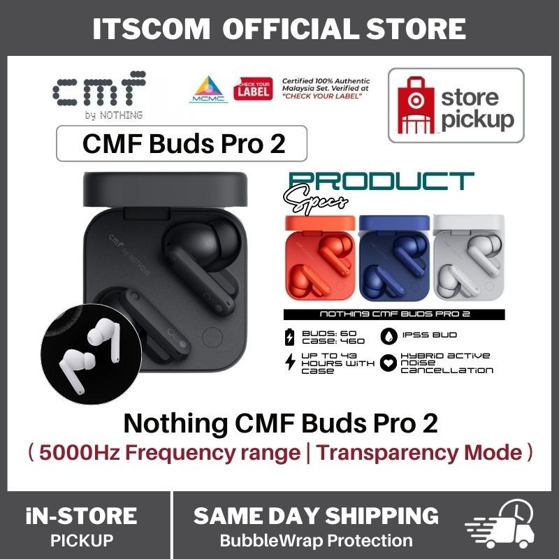 Nothing CMF Buds Pro 2 | Hi-Res Certified Clarity | Up to 43Hours ...