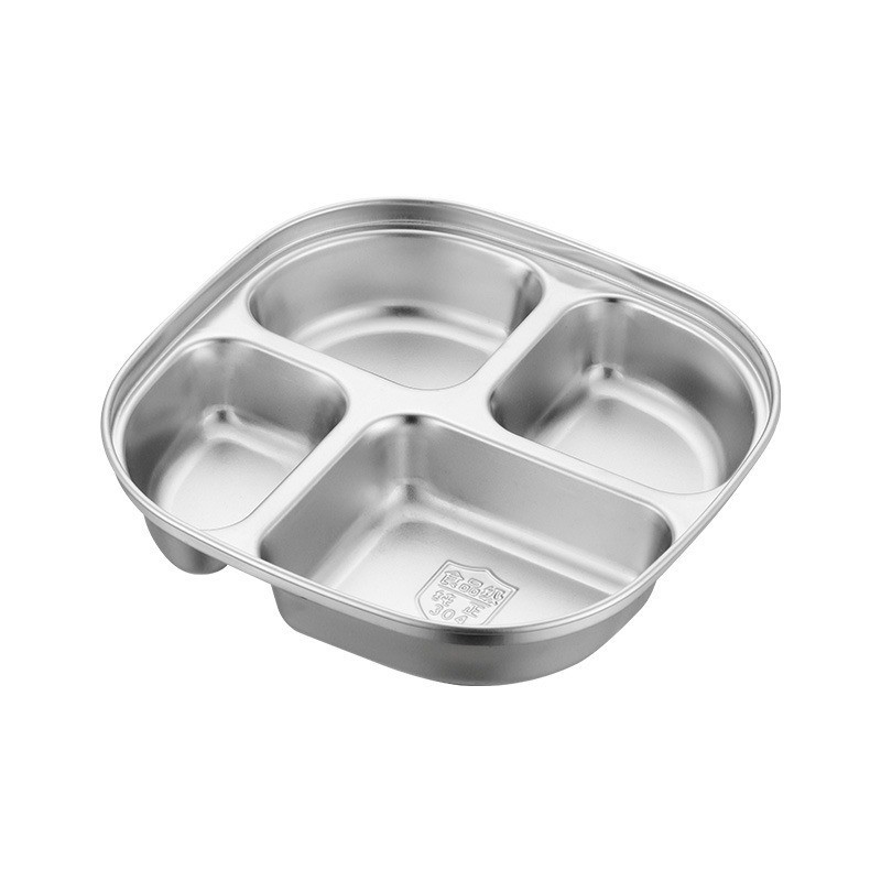 304 Stainless Steel Plate Compartmented Dinner Plate Children ...
