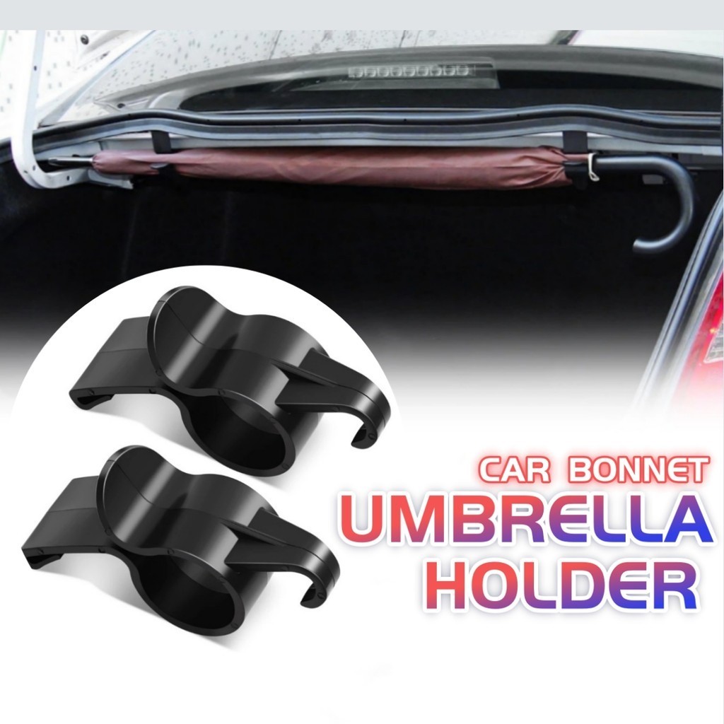 (1 PAIR) Car Rear Bonnet Trunk Umbrella Holder Clip Hanging Hook ...