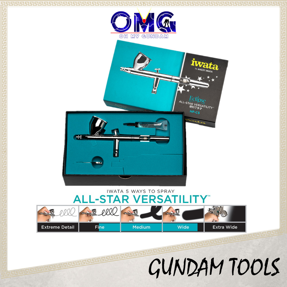 Iwata Eclipse HP-CS Gravity Feed Dual Action Airbrush ECL4500 Iwata Eclipse Airbrush Series Air ...