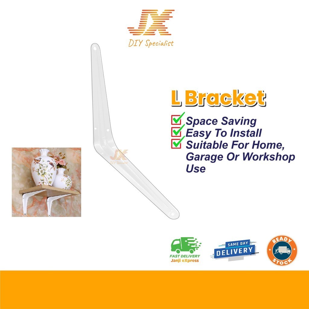 L Bracket Wall Light Duty Shelf Brackets Shelf Shelve Corner Brace ...