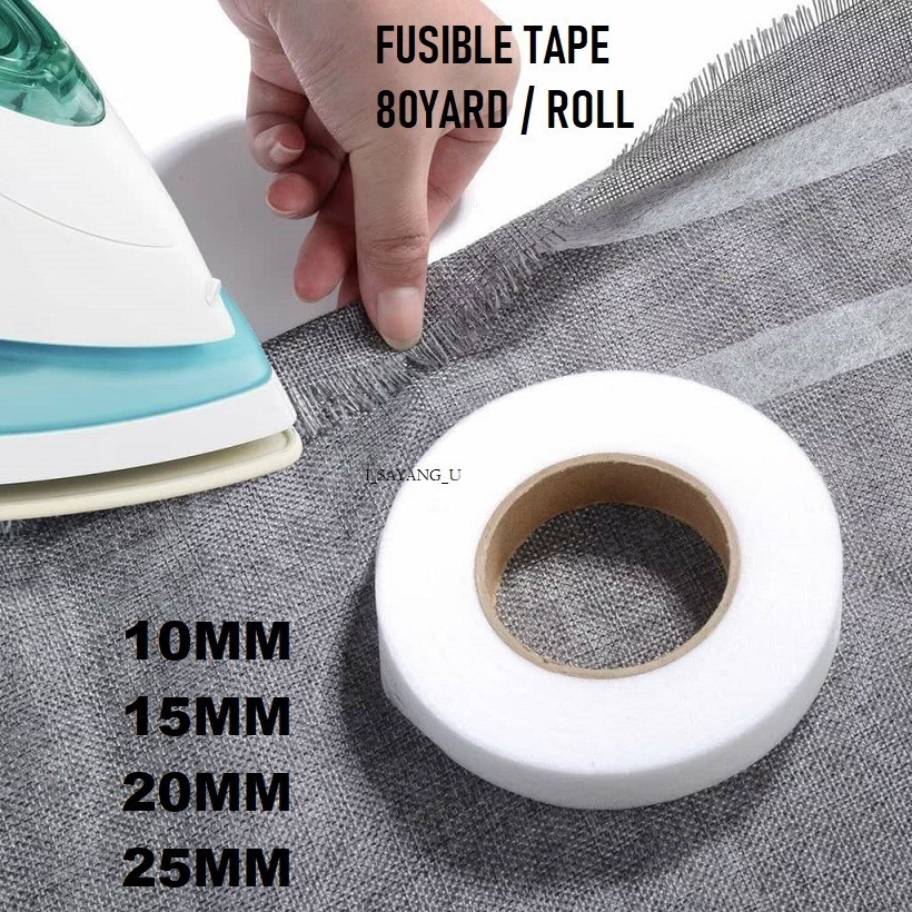 Fusible Tape 10mm,15mm,20mm,25mm Double Sided Glue Tape /Gam Lencana ...