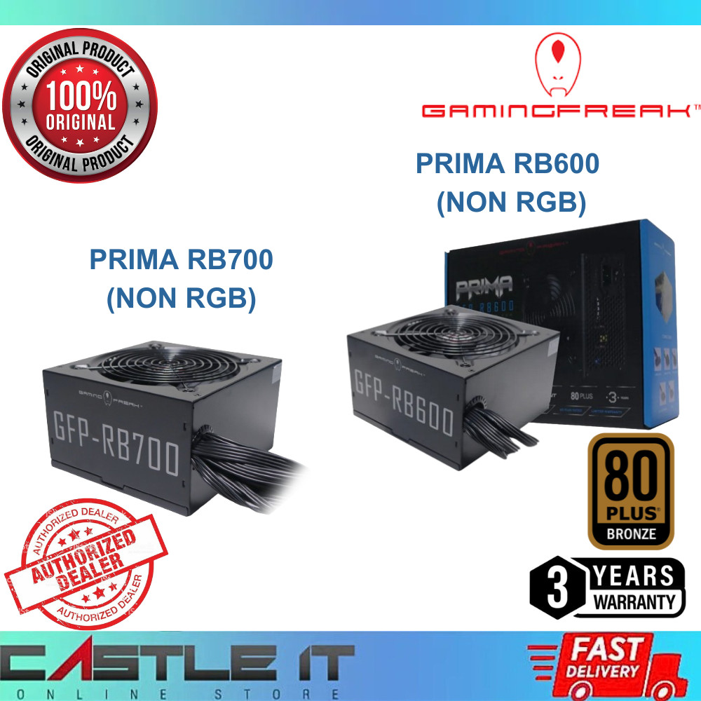 Gaming Freak Prima RB700W RB600W 80PLUS Bronze AVF Power Supply RB700 ...