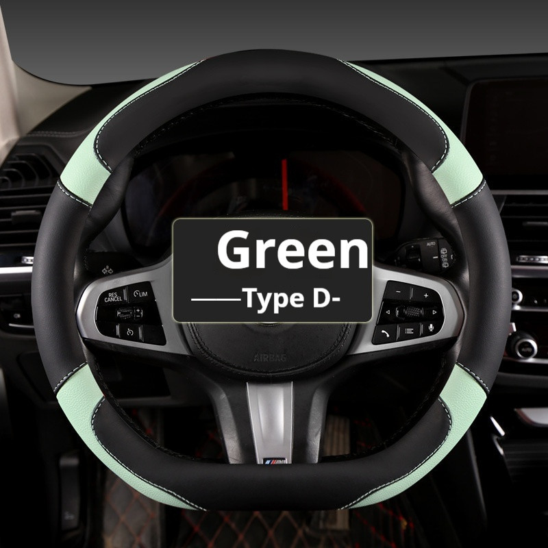 Classic Luxury Leather Tear Resistant Waterproof Car Steering Wheel ...