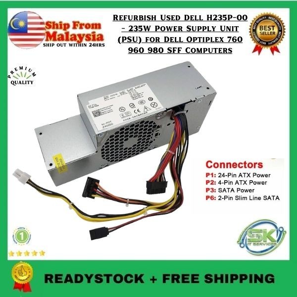 Refurbish Used Dell H235P-00 - 235W Power Supply Unit (PSU) for Dell ...
