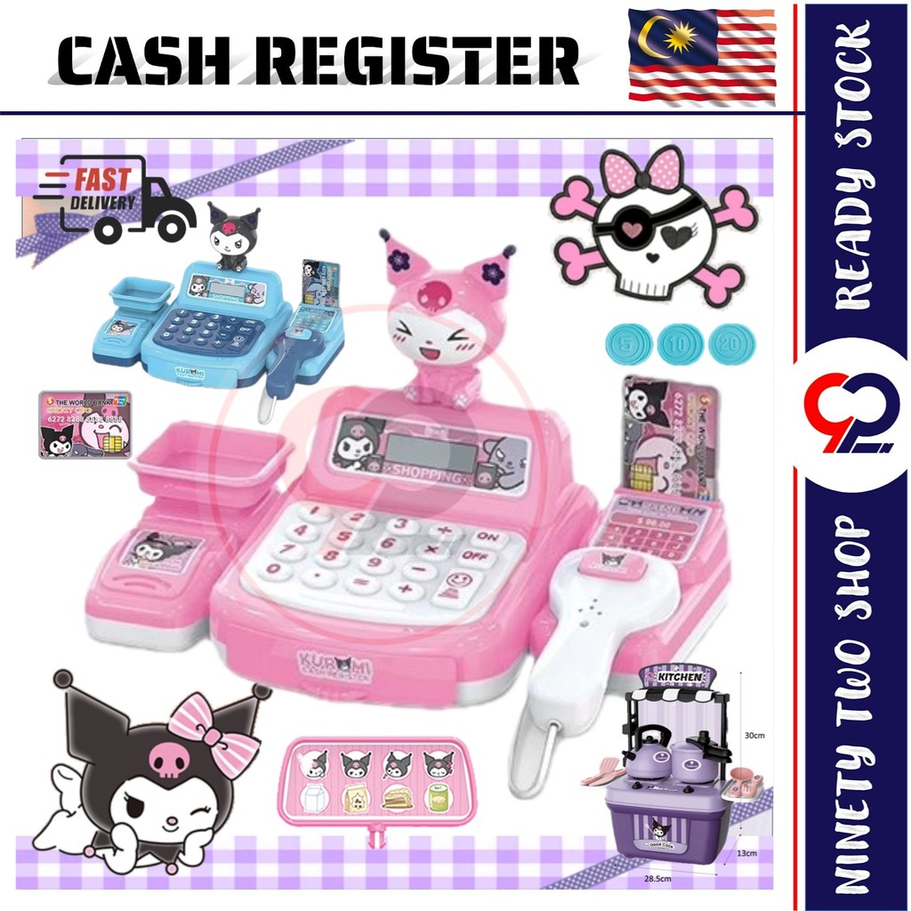 Cashier Machine Toys Pretend Play Set Supermarket Cash Register Casher ...