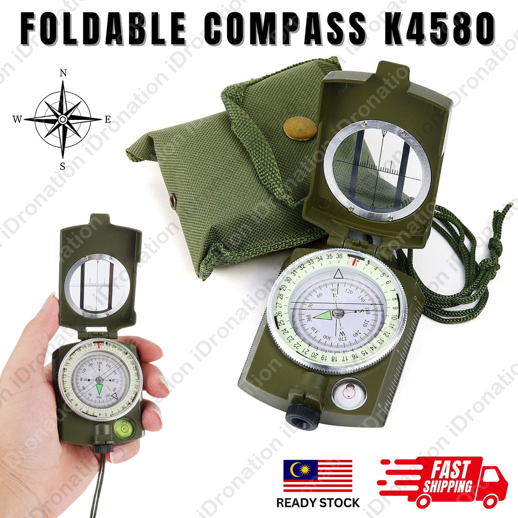 Military Compasses K4580 Portable Metal Lensatic Pocket Watch Compass ...