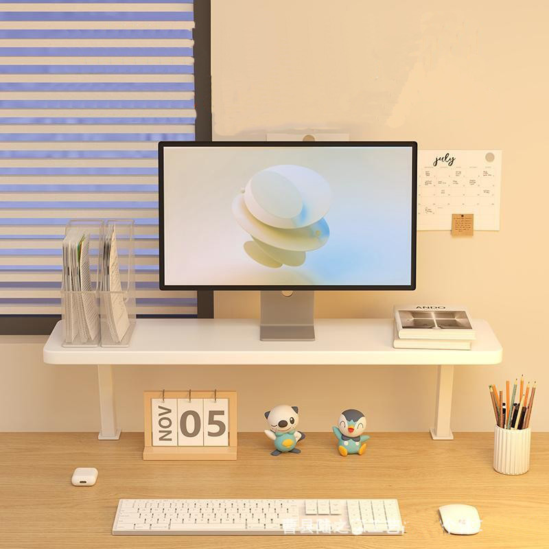 Floating Desktop Bookshelf Book Shell Clamp-On Monitor Riser Desk ...