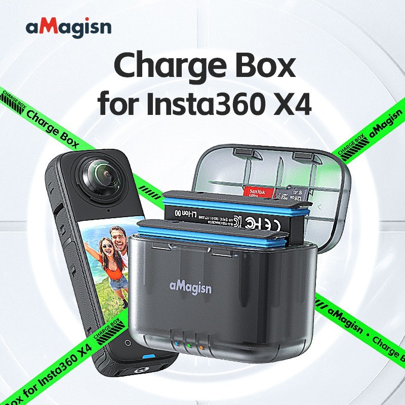 Insta360 X5 Battery For Insta360 X4 Charger Box Fast Charging Case ...