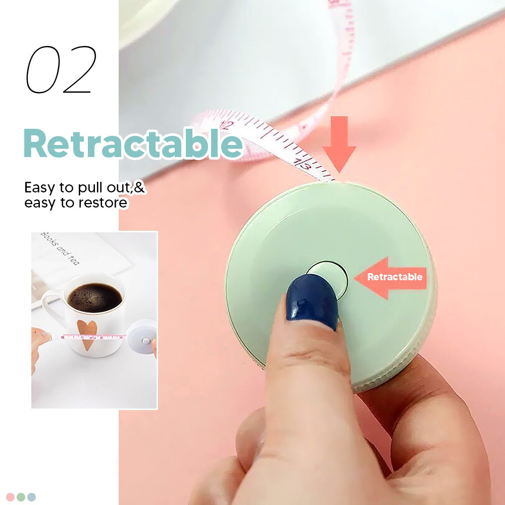 [1PC]Borong365 Mini Pocket Retractable Measuring Tape Body Portable ...