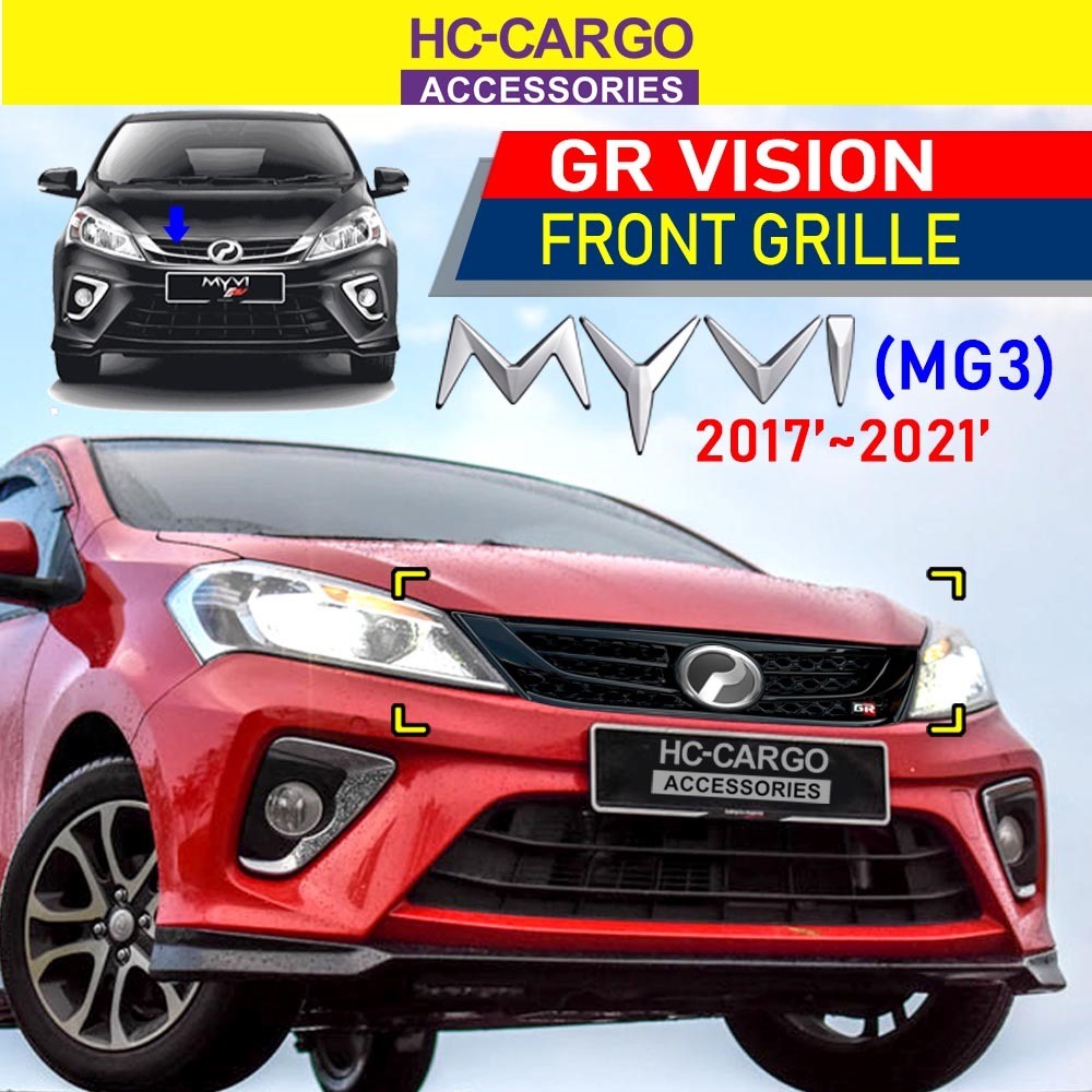Perodua Myvi G3 MG3 2017 - 2021 GR Sport Front Grill Painted Pre ...