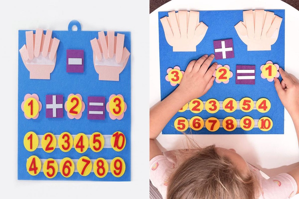 ZNCE_ Interactive Math Learning Board Math Learning Board Kids Felt ...
