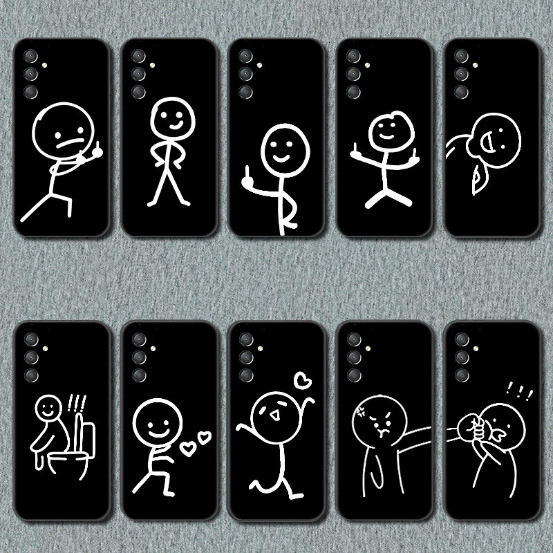 Funny Casing Samsung A24 Soft Silicone Matching Couple Set Cute ...