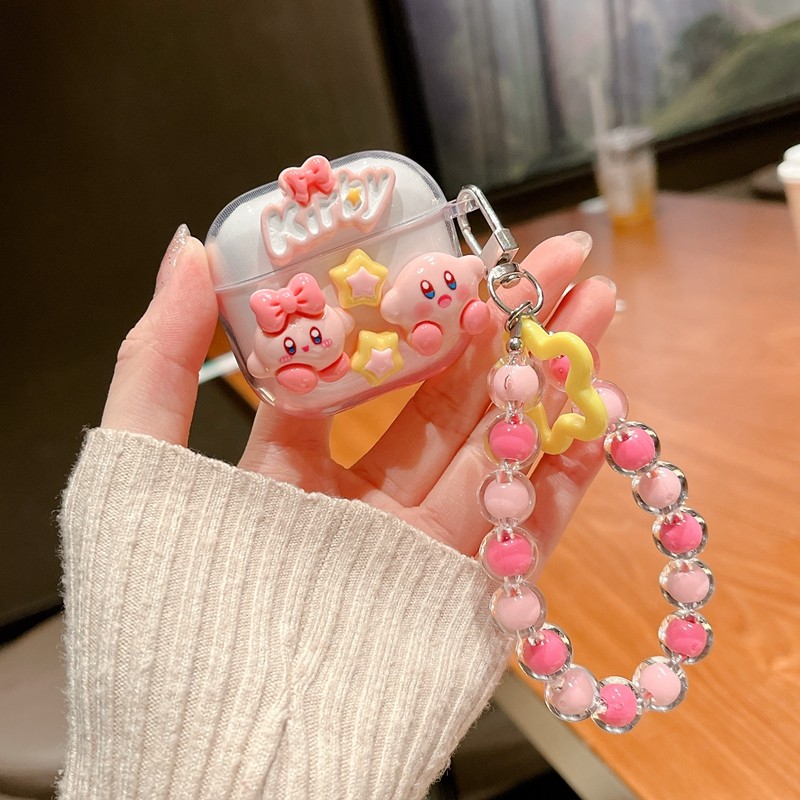 Cute Clear With Chain Couple Cartoon Soft Korea 3D Case for AirPods 4 ...