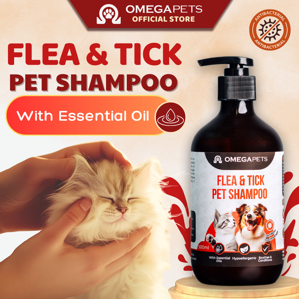 Omega Pets™ Flea & Tick Shampoo (500ml) - Exp: 05-2028 | Shopee Malaysia