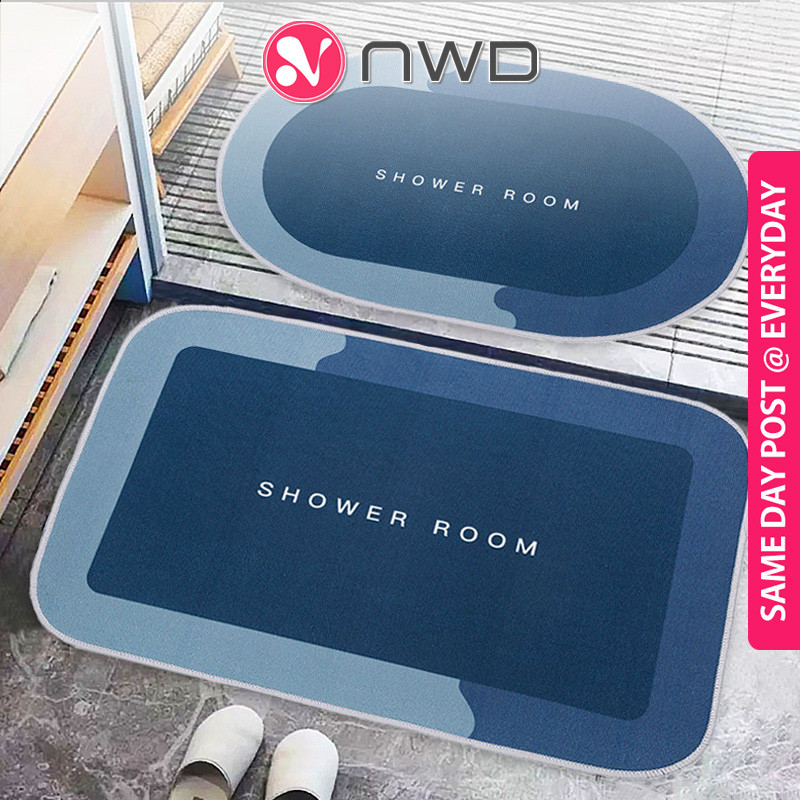 𝗘𝗔𝗦𝗬 𝗖𝗔𝗥𝗜𝗡𝗚 》Washable Non Slip Velvet Fabric Floor Mat Water Absorbent ...