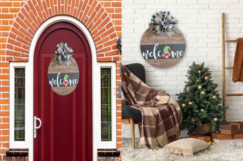 Sa Rustic Farmhouse Welcome Decor Halloween Front Porch Sign Rustic ...