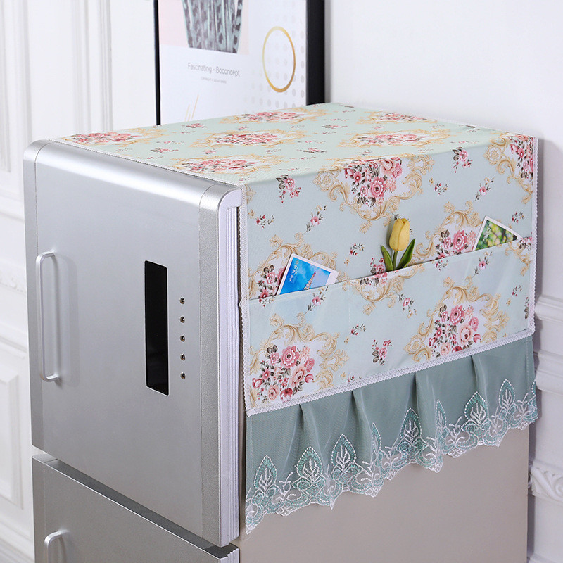 French Country Fridge Dust Cover Washing Machine Microwave Cover Single Double Door Refrigerator ...