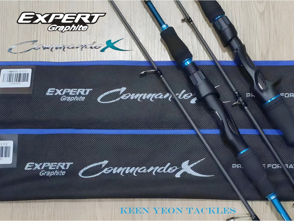 EXPERT GRAPHITE COMMANDO X / COMMANDO FISHING ROD ( SPINNING ...