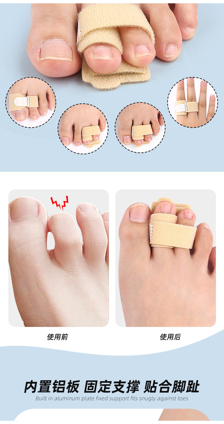 Toe Splints Support Bunion Separator Adjustable Strap for Overlap ...