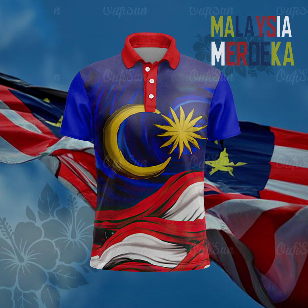 Baju 68th Merdeka Muslim Clothes 1957 Malaysia Independence Day Jersey ...