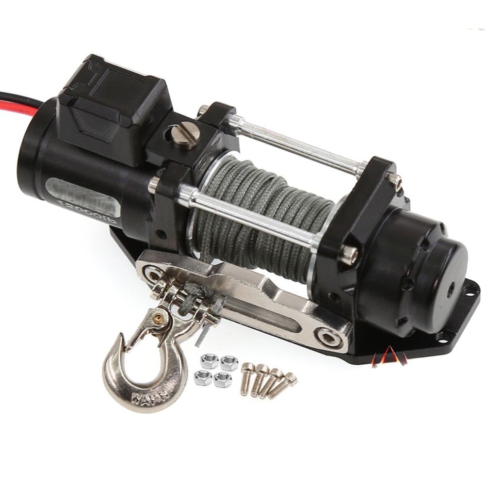 Simulated Metal Electric Winch for 1/10 RC Crawler Car SCX10 Traxxas ...