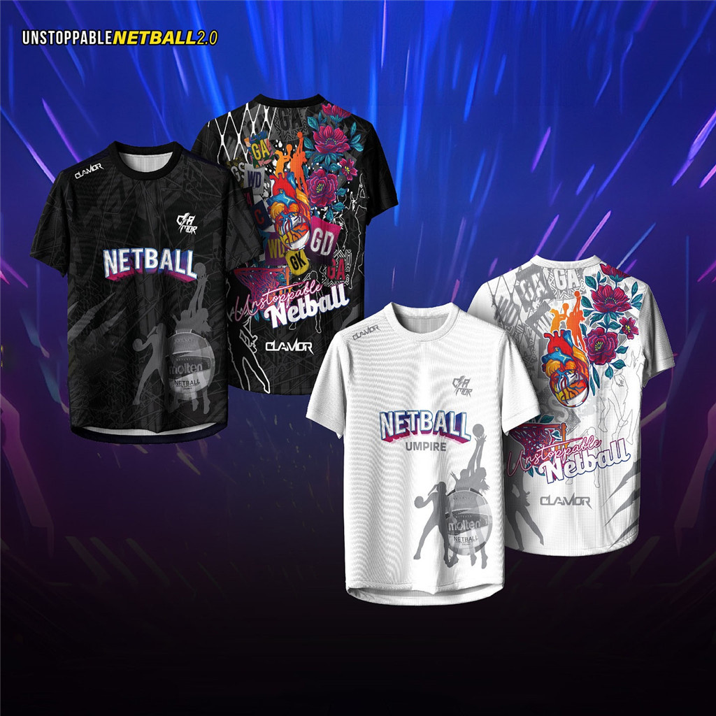 netball Tshirt baju Custom Jersey Ootd Collar Shirt Stand Collar Plus ...