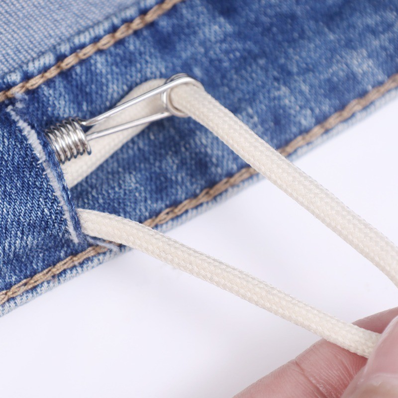 5Pcs Flexible Elastic Rope Threaders - Durable Iron Spring Waist Rubber ...