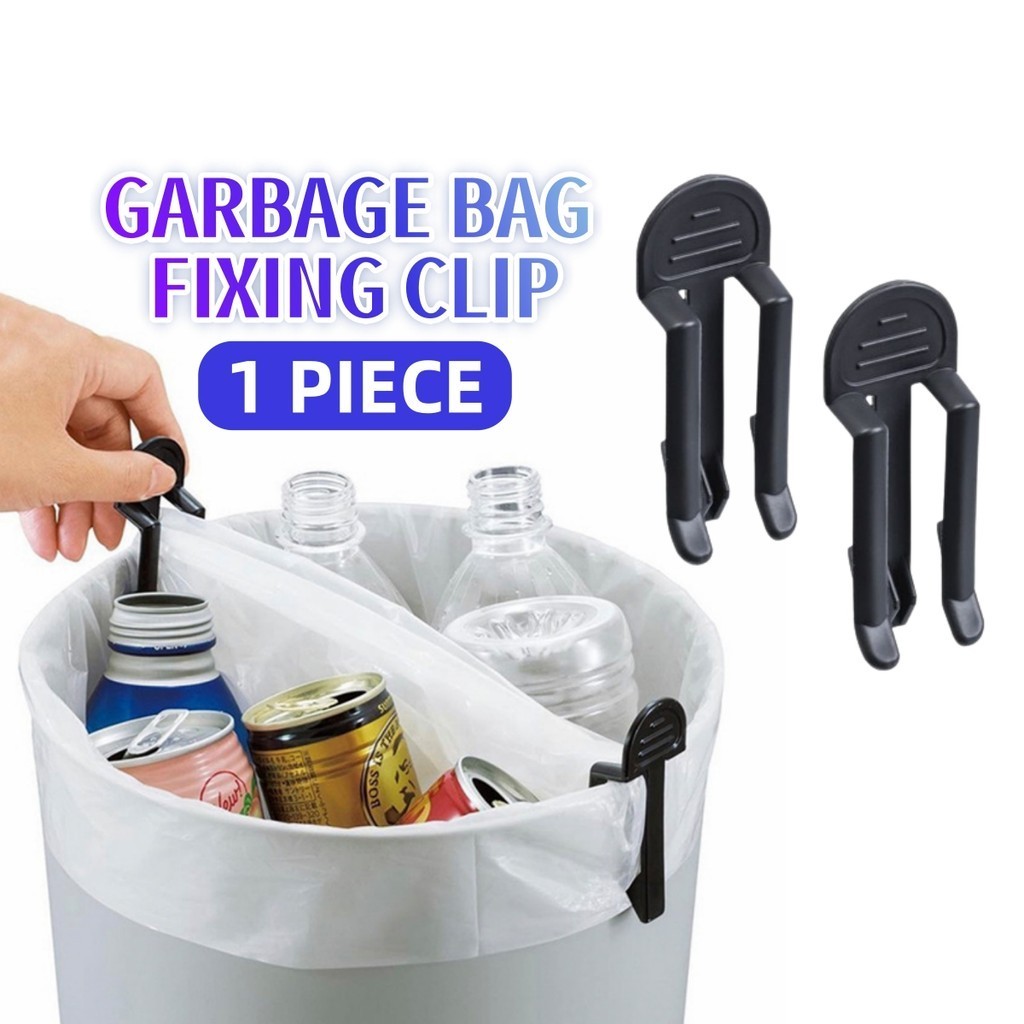(1 pcs) Garbage Can Fixing Clips Anti-drop Waste Bin Bag Clamps Trash ...