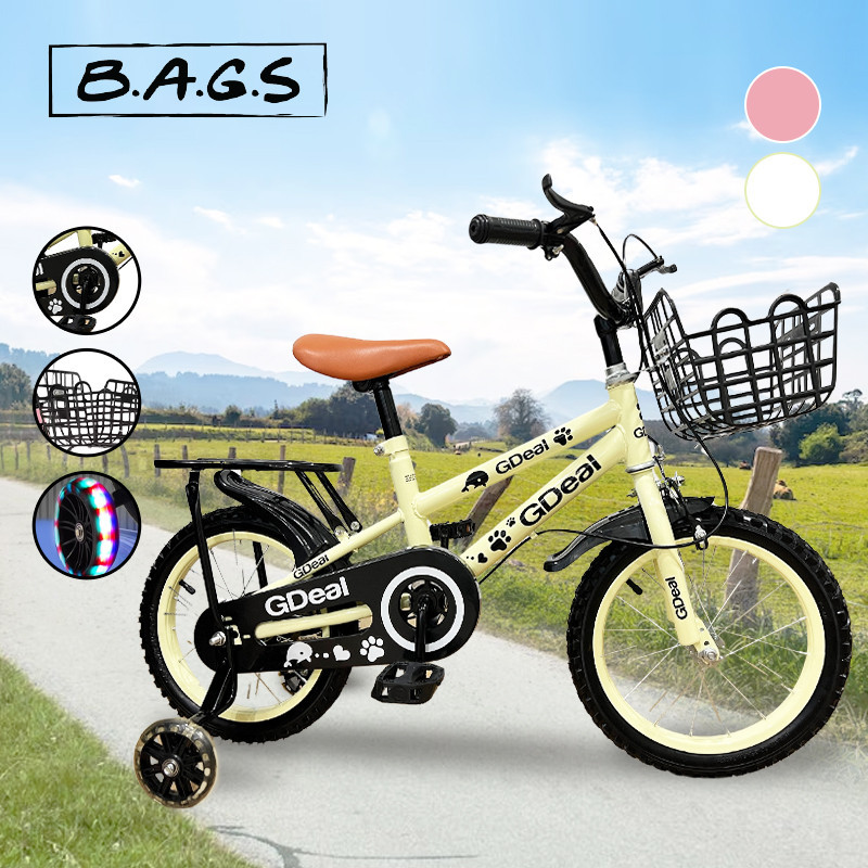 THEBAGS 14 Inch Children's Bicycle Boys And Girls With Auxiliary Wheels ...