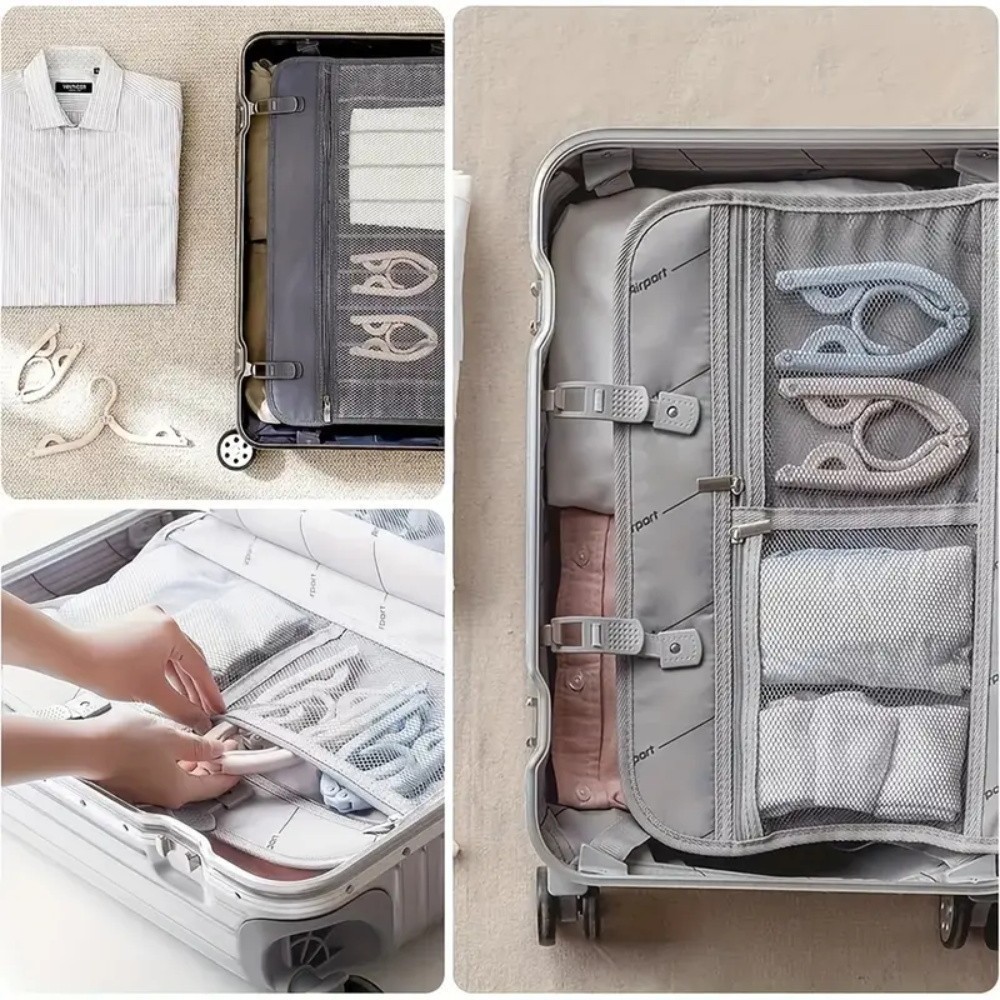 Foldable Mini Cloth Hanger Non Slip Portable Travel Wardrobe Clothes ...