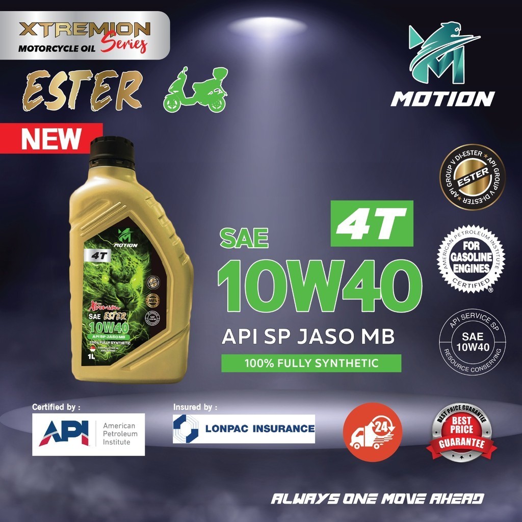 MOTION 4T 10w40 ESTER XTREMION SCOOTER API SP 1L Fully Synthetic ...