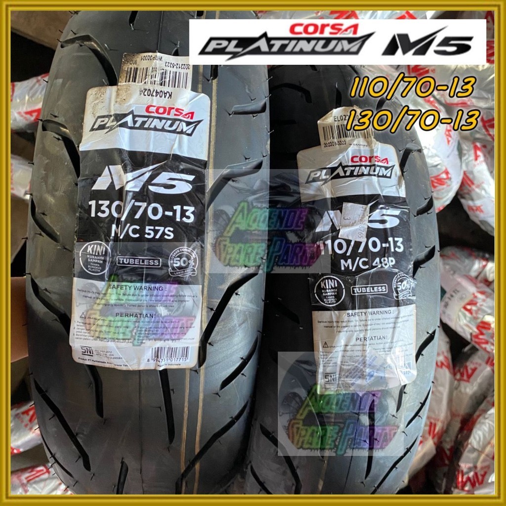 110/70-13 130/70-13 PLATINUM Tubeless TYRE TAYAR M5 NMAX YAMAHA ...
