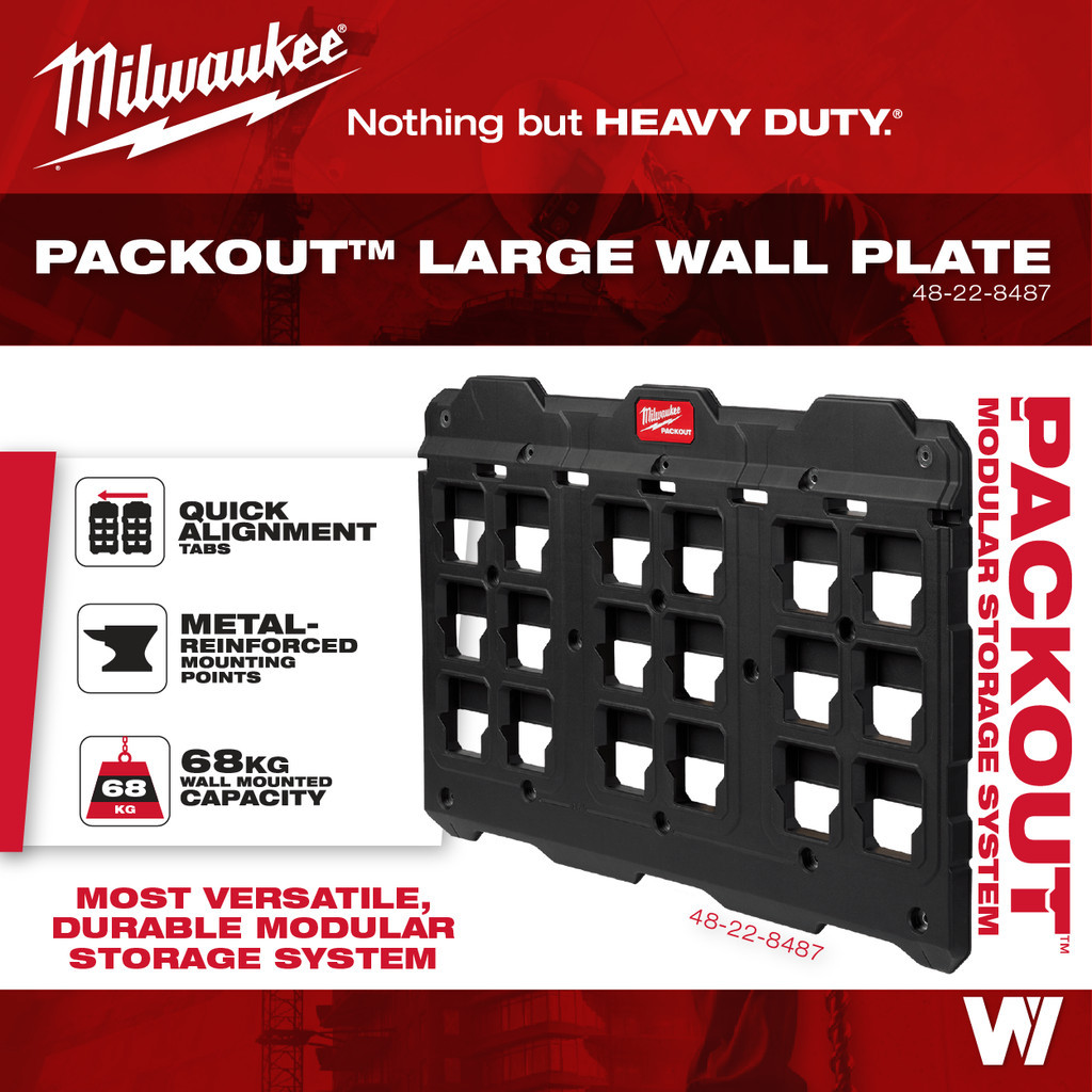 Milwaukee Packout Wall Accessories - Wall Mount Plate | Shopee Malaysia