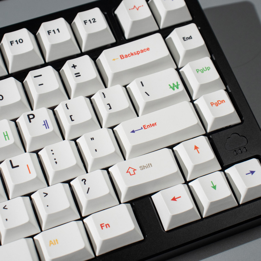 Korean Keycaps BOW Minimalism White/ Milky White Cherry Profile PBT ...