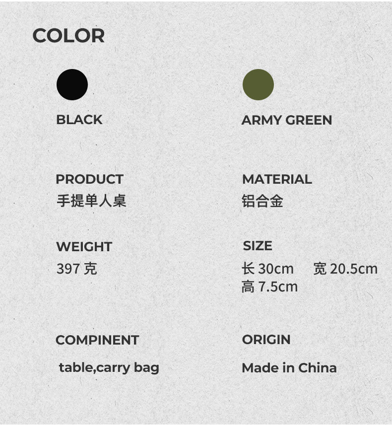 【HODR】CLS Outdoor Mini Solo Table - Portable Aluminum Folding Table for Hiking, Camping, and ...