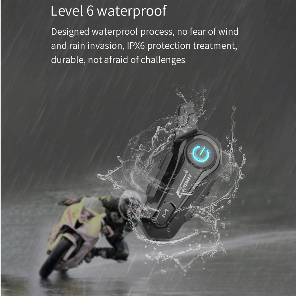 (Malaysia Stock) Motorcycle Intercom Helmet Bluetooth TWs Motorcycle ...