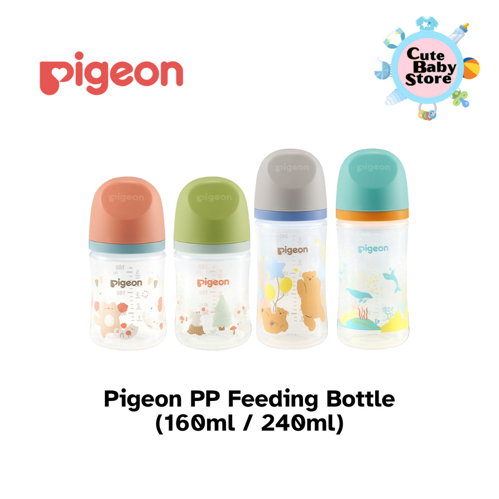 Pigeon SofTouch™ Wide-Neck PP Feeding Bottle (160ml/240ml) | Shopee Malaysia