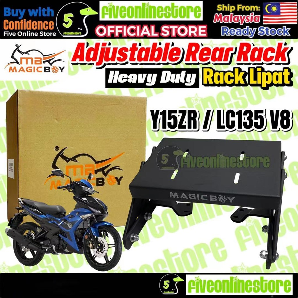 MAGIC BOY Adjustable Monorack Rear Rack PNP Yamaha Y15ZR V1 Y15 V2 ...