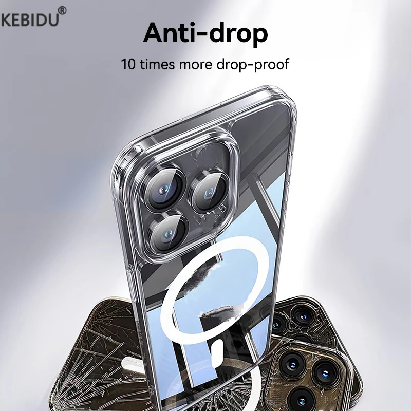 16Pro Max Magnetic Phone Protective Case Acrylic Anti-Yellowing ...