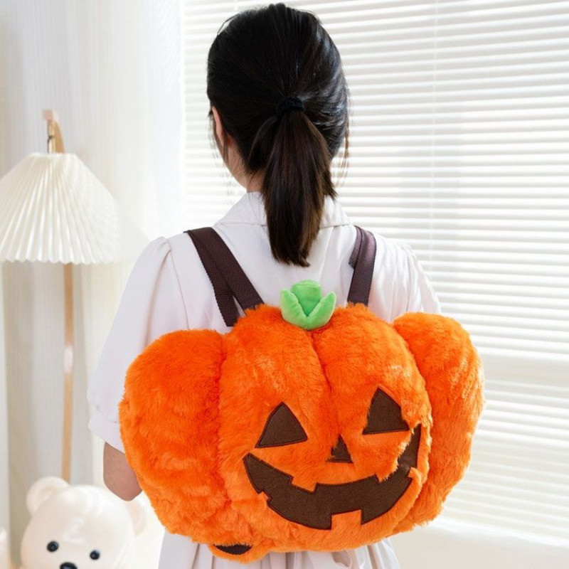 Halloween Pumpkin Backpack Terrifying Pumpkin Candy Knapsack Children's ...