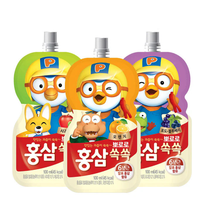 Paldo Pororo Drink Red Ginseng 100ML | Shopee Malaysia