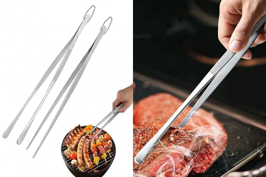 {halfa} Stainless Steel Cooking Tongs Stainless Steel Food Clamp 12 ...