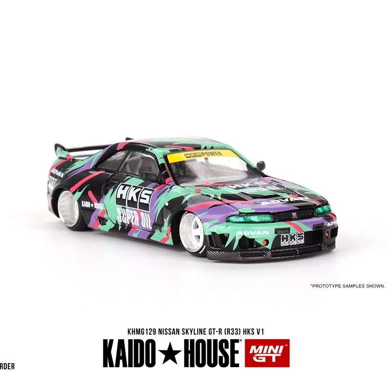 Kaido House+MINIGT 1:64 Nissan Skyline GTR R33 HKS V1 alloy car model ...