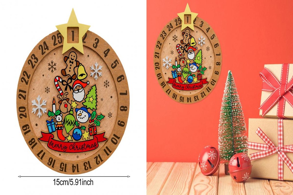 Rotating Christmas Countdown Decoration Nativity of Christ Countdown ...