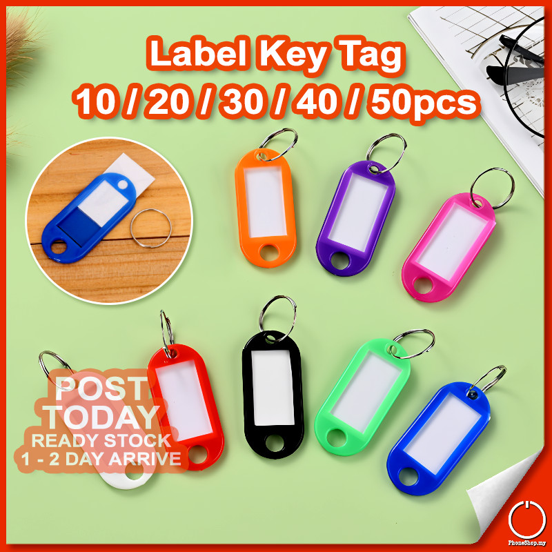 𝐀𝐍𝐓𝐈 𝐇𝐈𝐋𝐀𝐍𝐆 10/20/30/40/50pcs Writable Plastic Key Tag Office School ...
